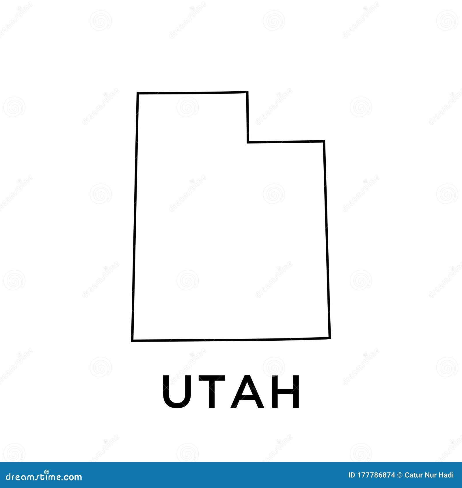 Utah Map Icon Vector Trendy Stock Vector - Illustration of america ...