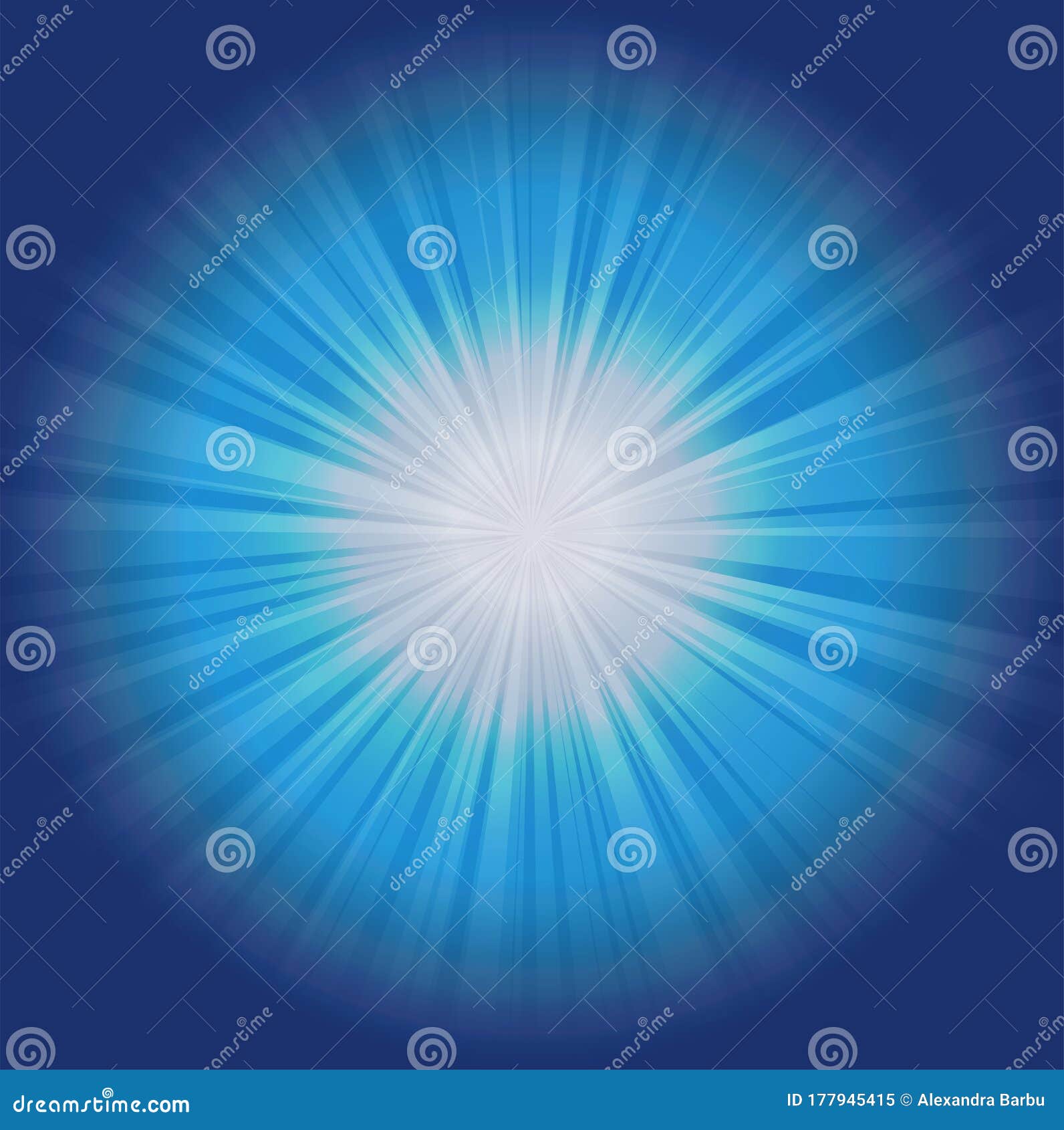 Vector Abstract Background of Blue Gradient Star Burst Rays Stock ...