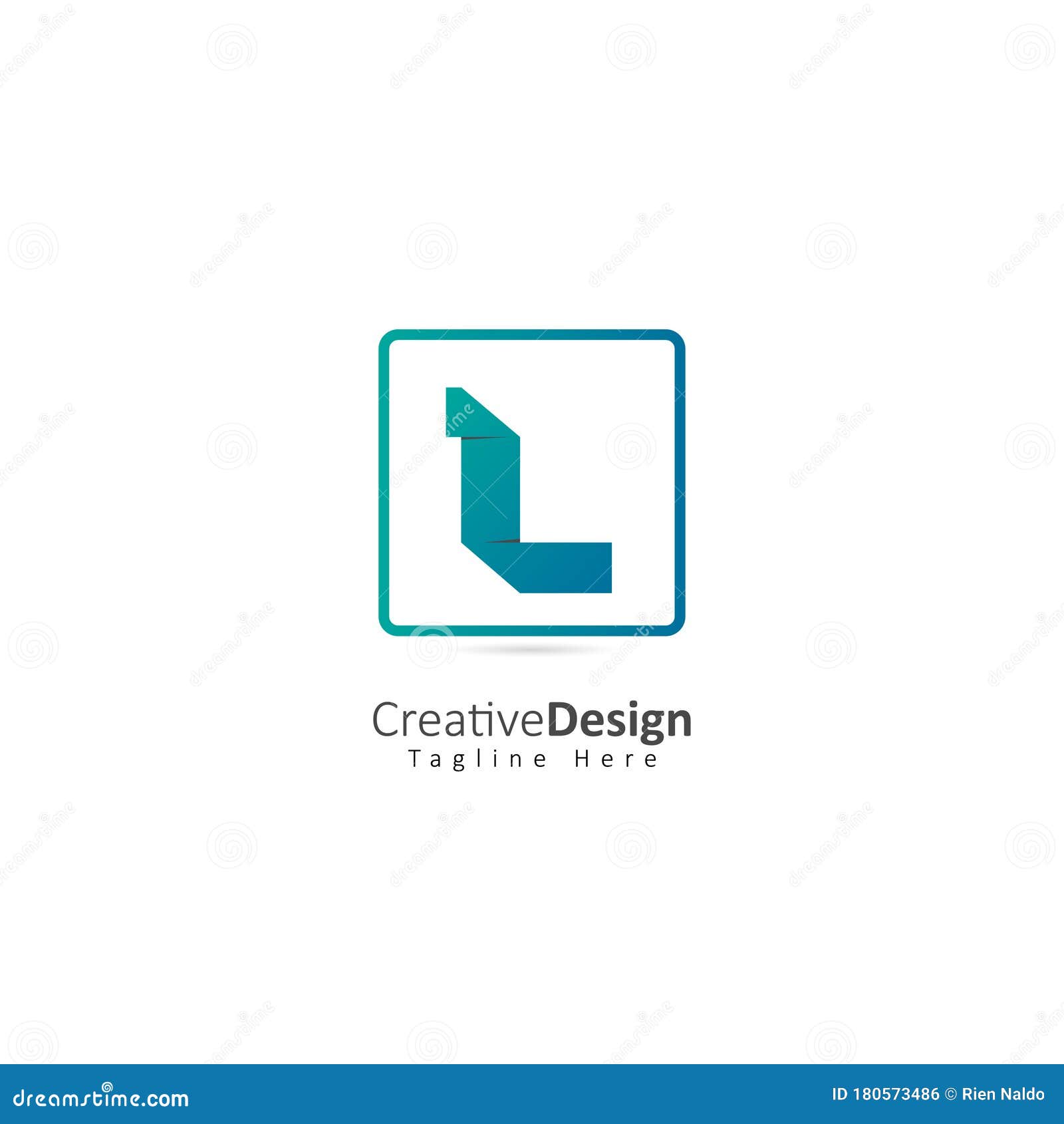 Paper Vector Letter L Logo with Fold Effect Letters. Design Vector ...