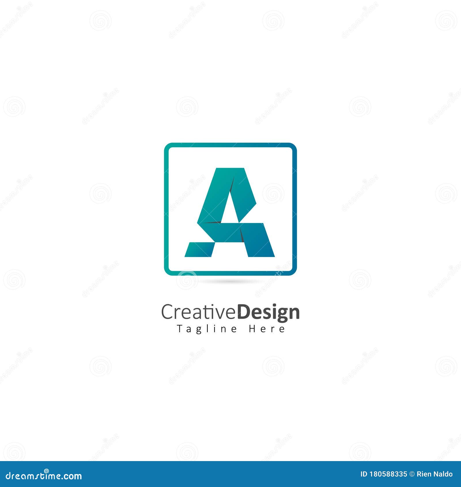Paper Vector Letter a Logo with Fold Effect Letters. Design Vector ...