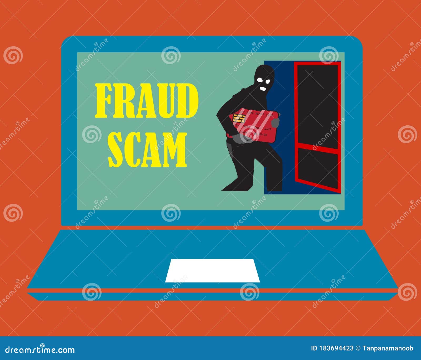 Fraud and scam alert stock vector. Illustration of lies - 183694423