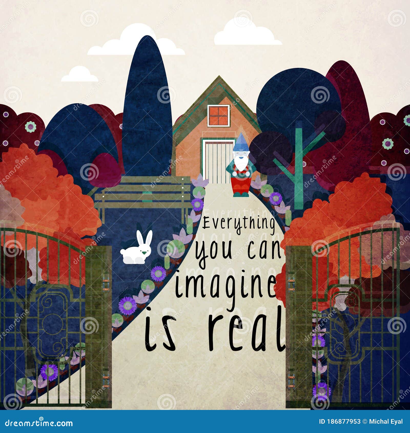 Everything You Can Imagine is Real. Stock Illustration - Illustration ...