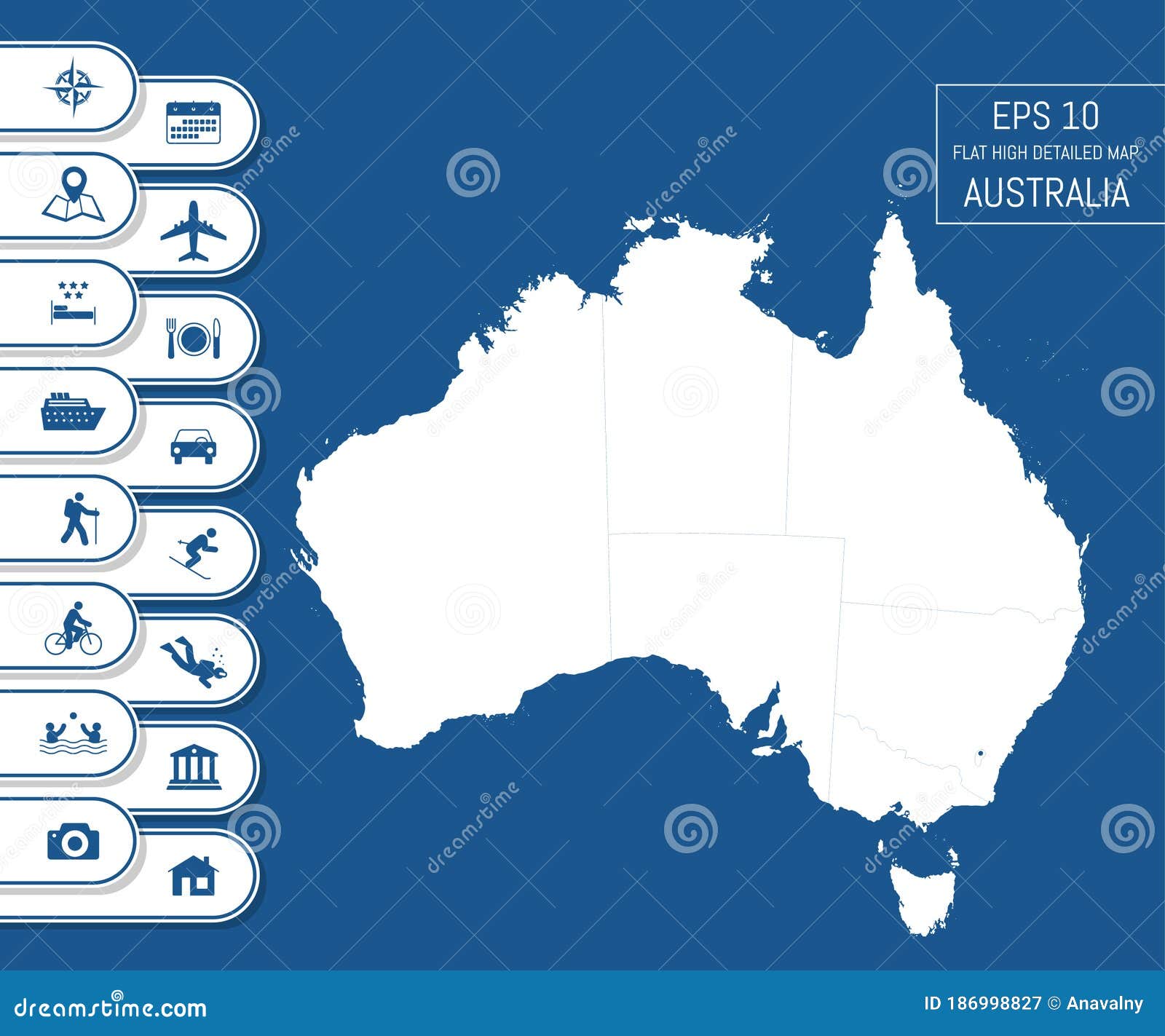 Detailed Australia Political Map In Mercator Projection. Clearly ...
