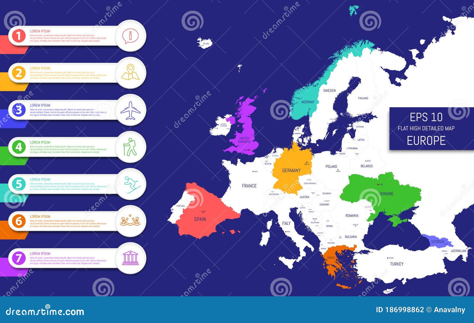 Map Of Europe Divided Into States And Provinces. European Political Map ...