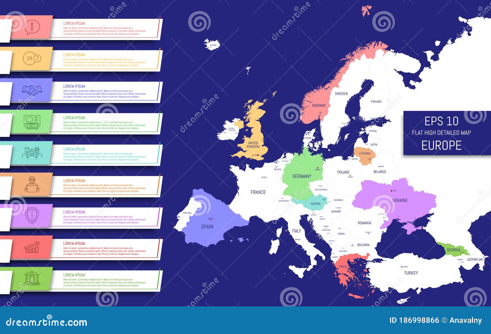 Map Of Europe Divided Into States And Provinces. European Political Map ...