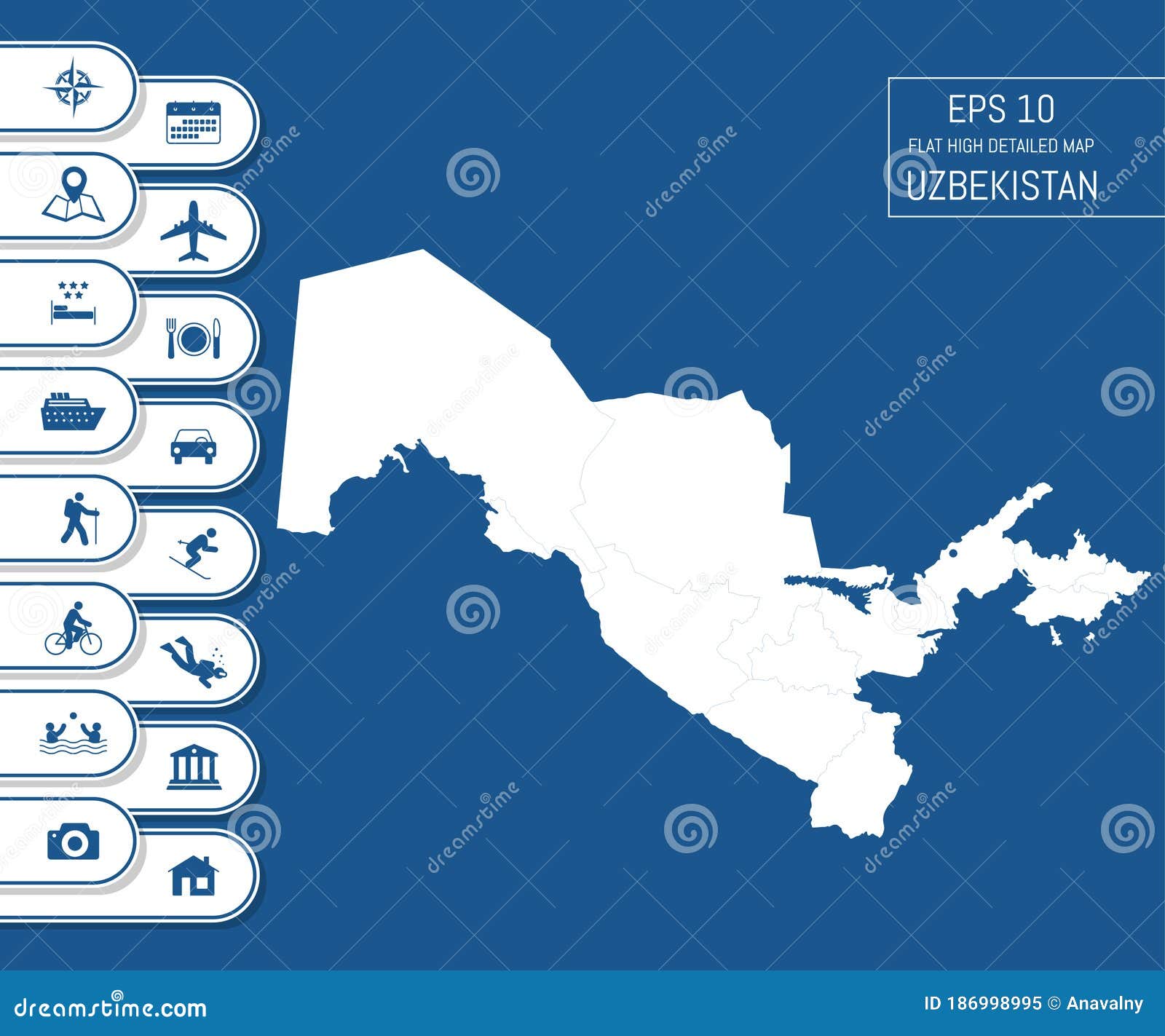 Tashkent Map. Detailed Map Of Tashkent City Administrative Area ...