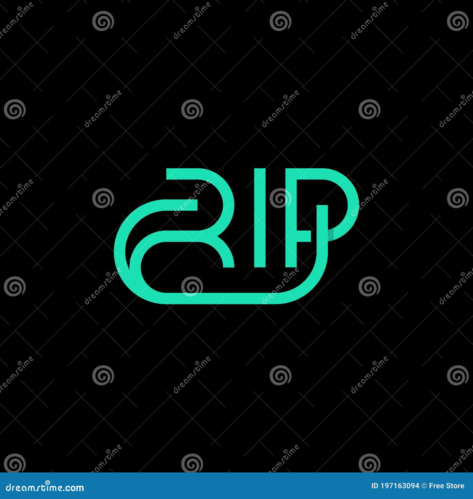 Letter RIP Line Modern Abstract Brand Business Logo Stock Vector ...