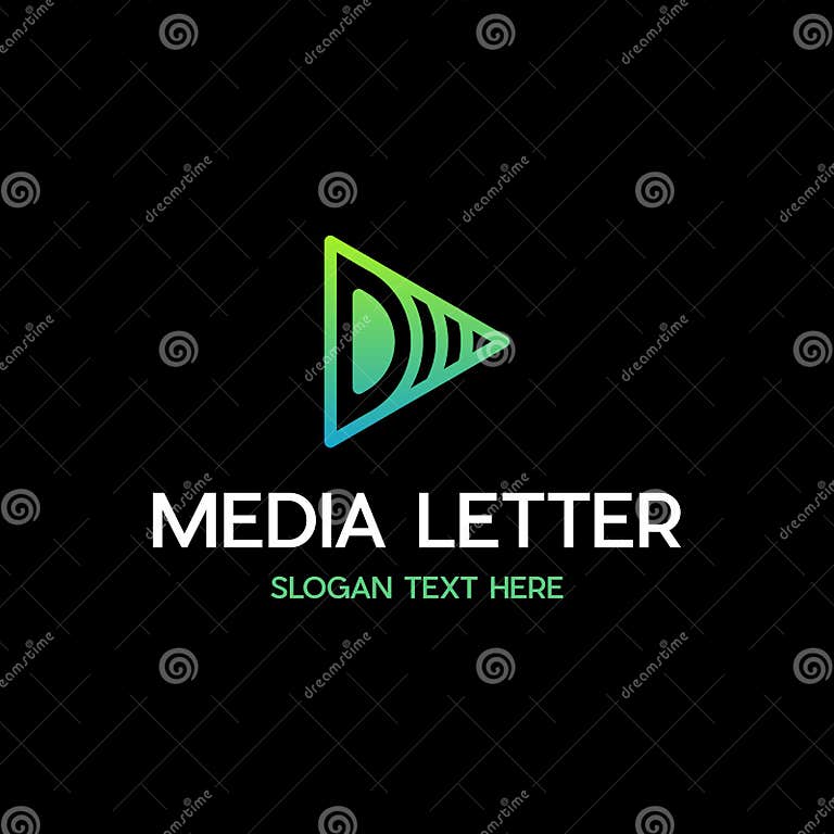 Letter D Play Arrow Modern Business Media Logo Stock Vector ...