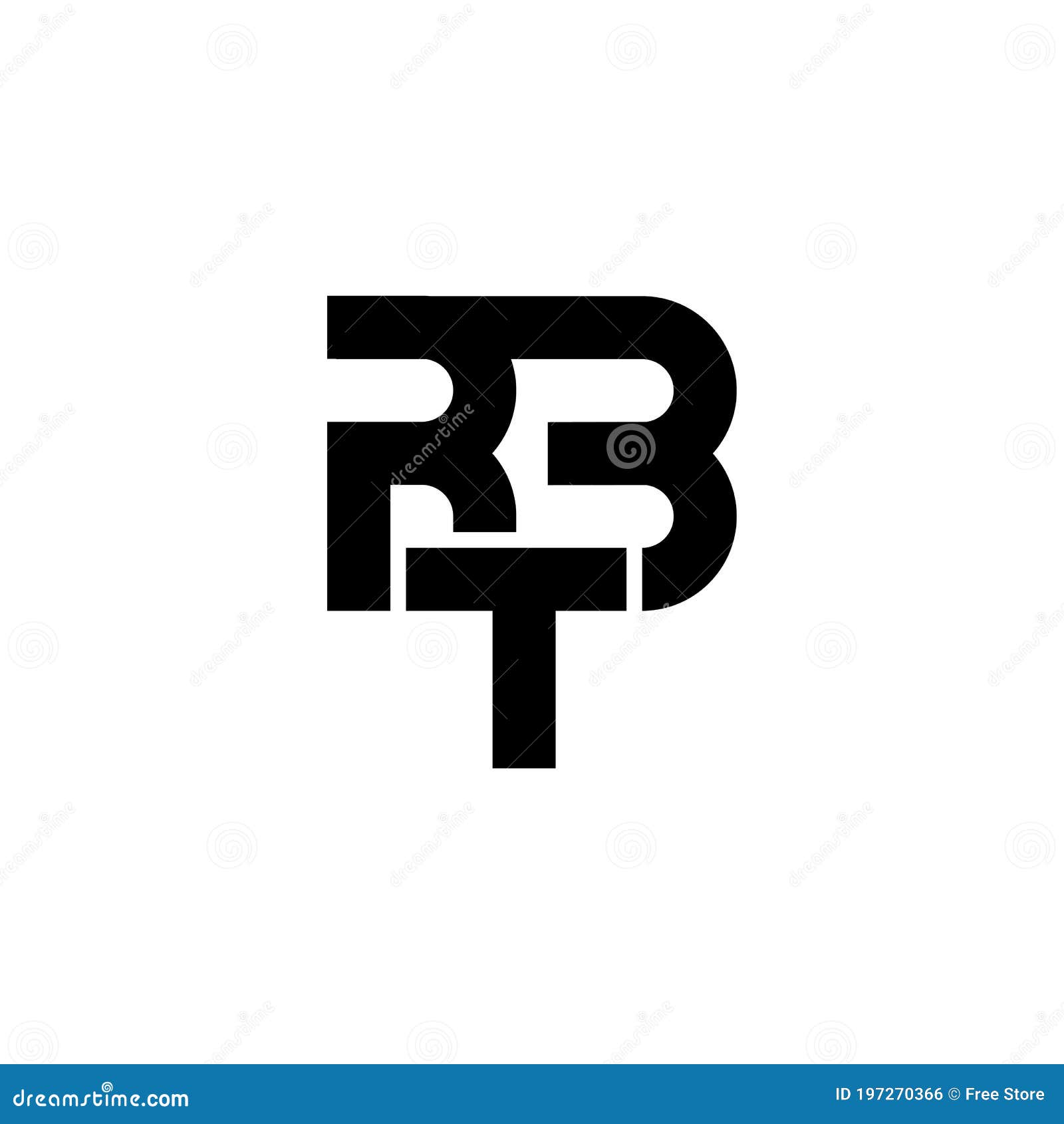 Letter R B T Monogram Business Design Logo Stock Vector - Illustration ...