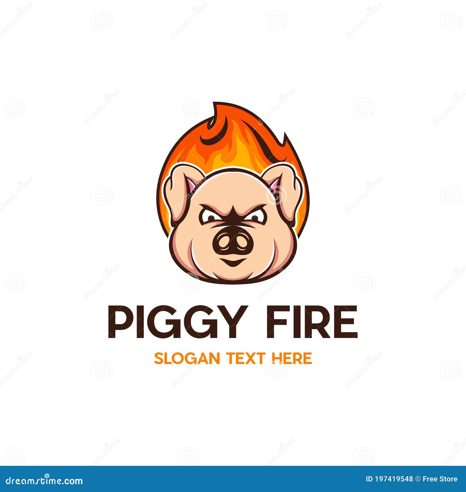 Pig Hot Fire Abstract Illustration Vector Logo Stock Vector ...