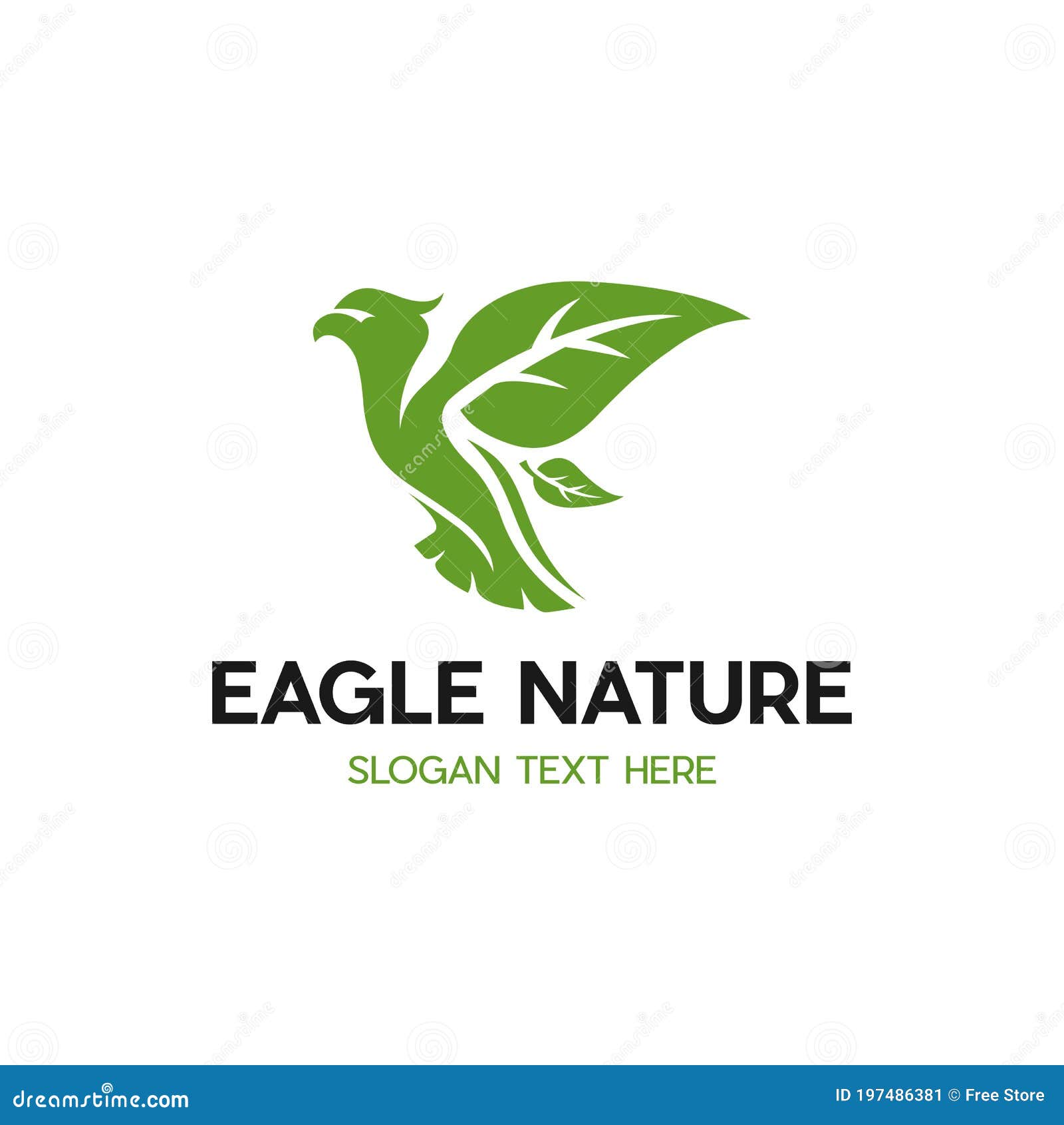 Eagle Leaf Abstract Nature Illustration Vector Logo Stock Vector ...