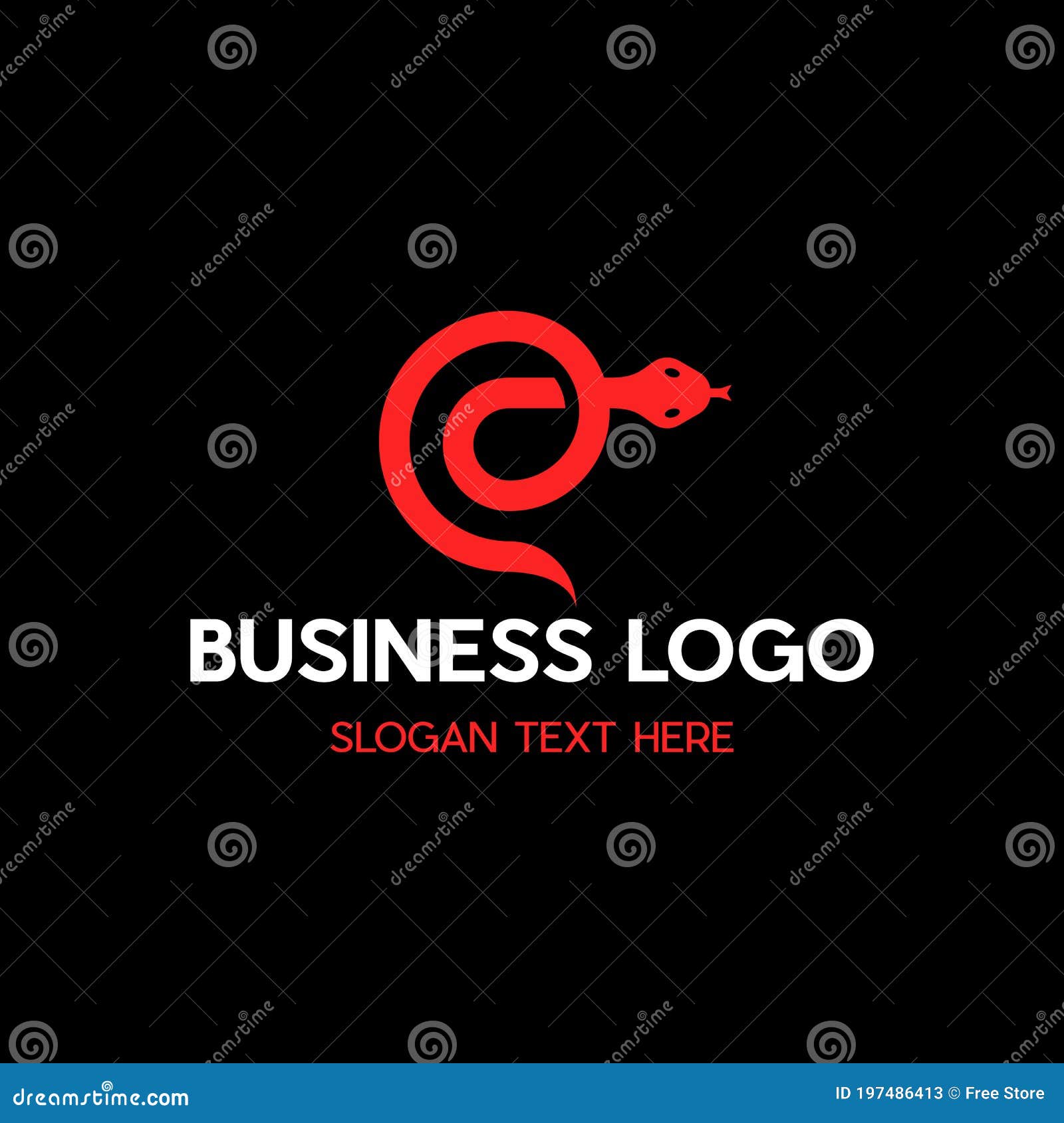 Snake Modern Abstract Minimalist Silhouette Modern Business Logo Stock ...