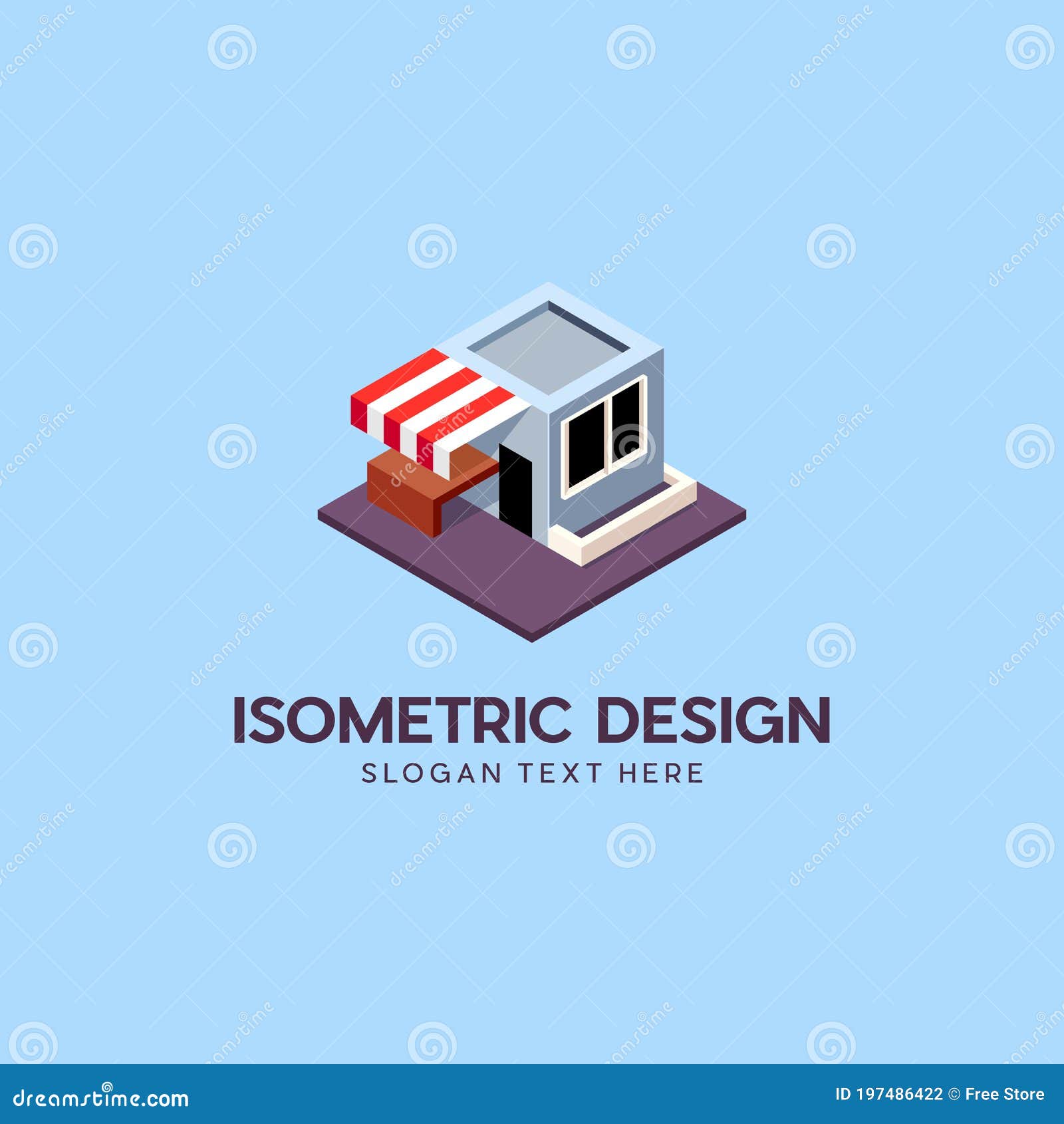 Building Store Isometric 3d Architecture Modern Business Logo Stock ...