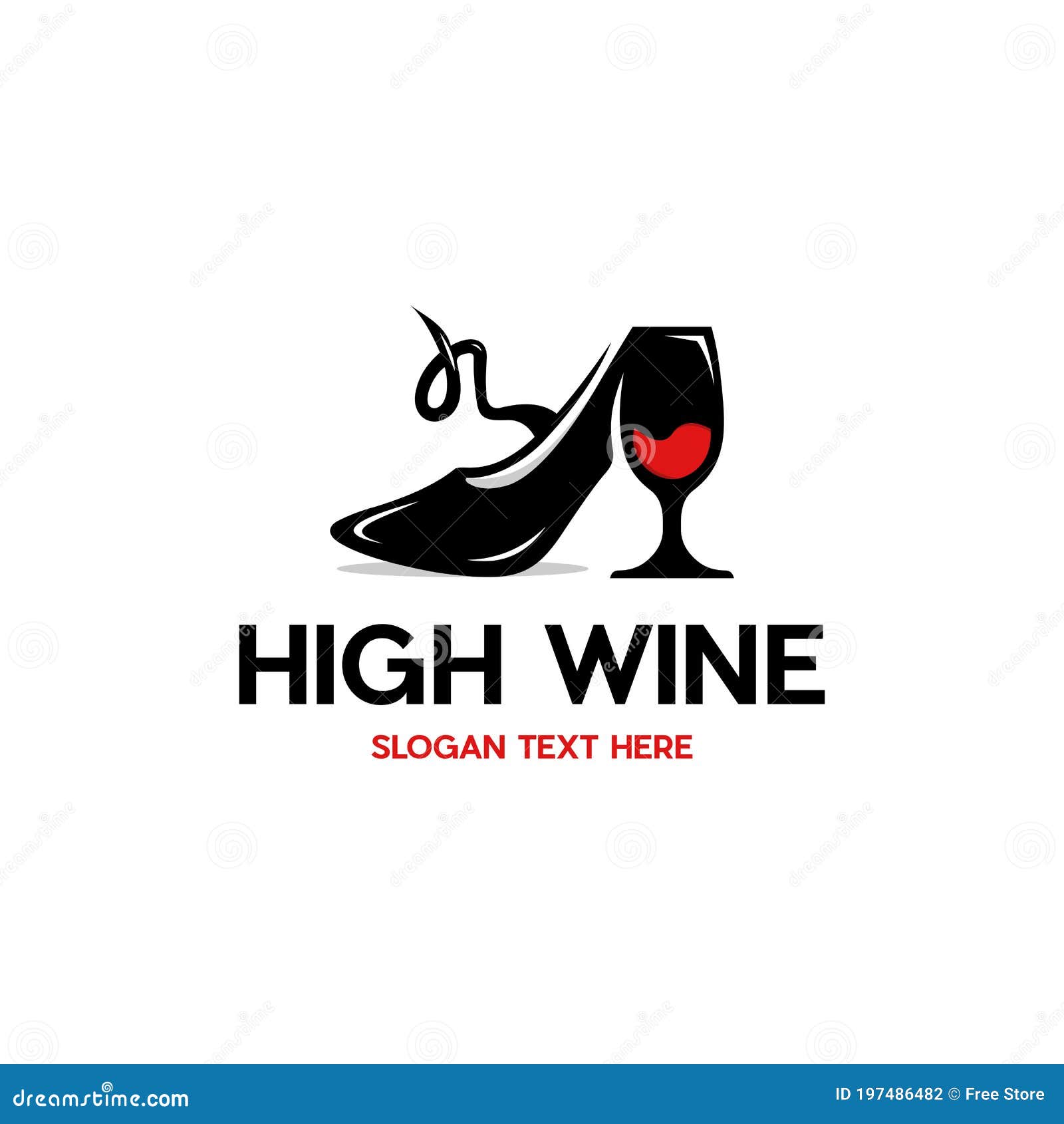 High Heels Wine Menu Bar Abstract Creative Unique Modern Logo Stock ...
