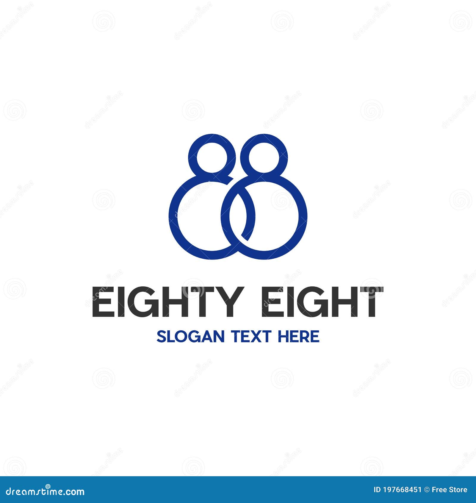 Eighty Eight Number Digit Modern Abstract Creative Business Logo Stock ...