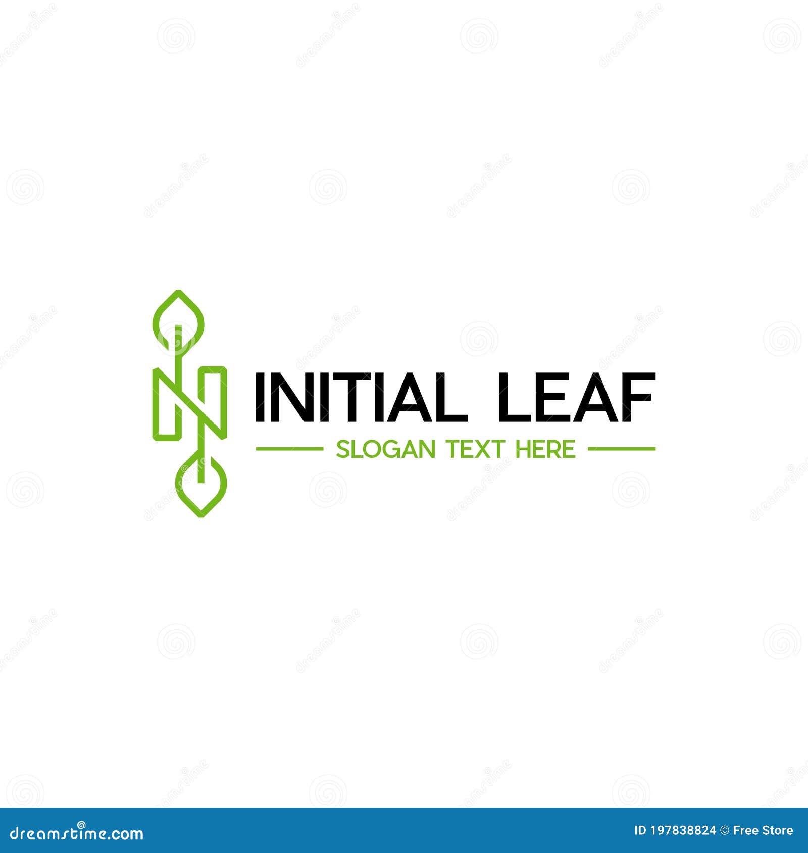 The Letter E In A Box With Leaves On White Background Stock ...