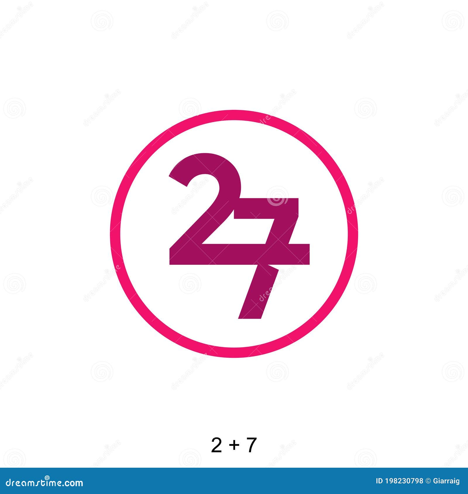 Number 27 for Icon or Logo Ready To Use Stock Vector - Illustration of ...