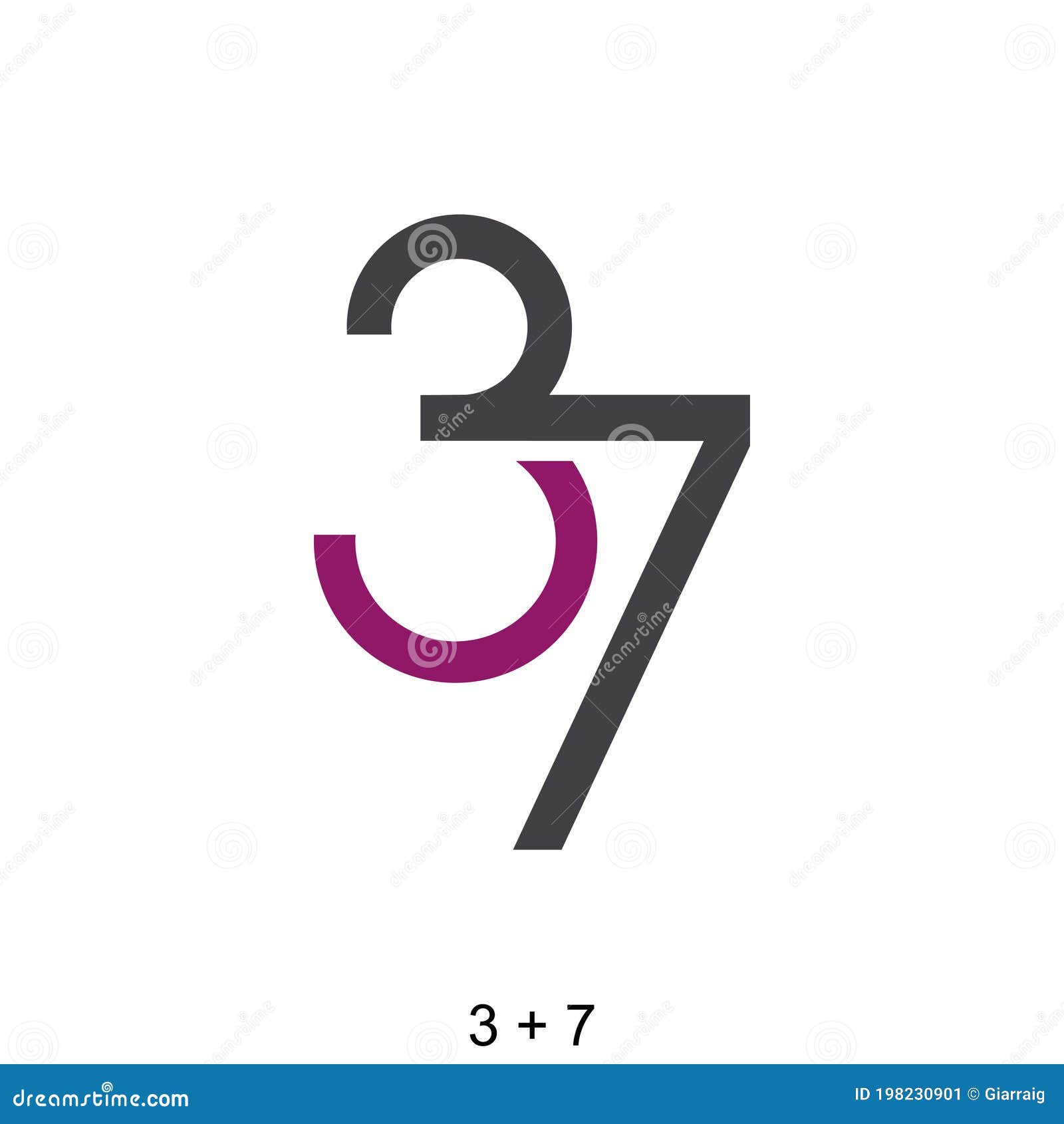 Number 37 for Icon or Logo Ready To Use Stock Vector - Illustration of ...