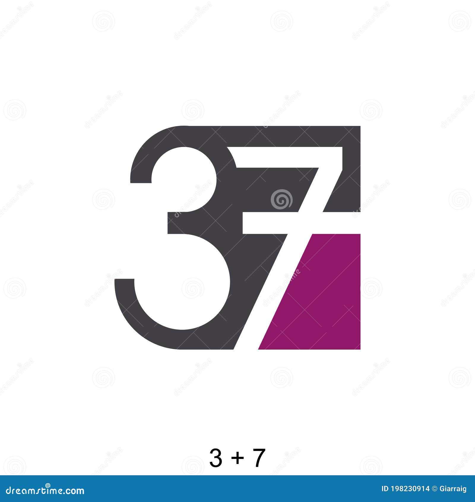 Number 37 for Icon or Logo Ready To Use Stock Vector - Illustration of ...