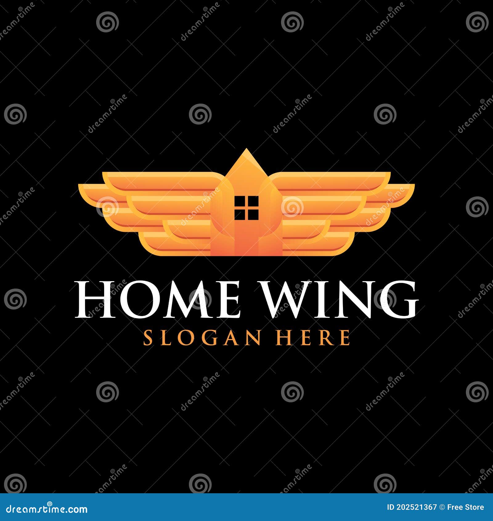 Home Wing Fly Realty Modern Business Logo Stock Vector - Illustration ...