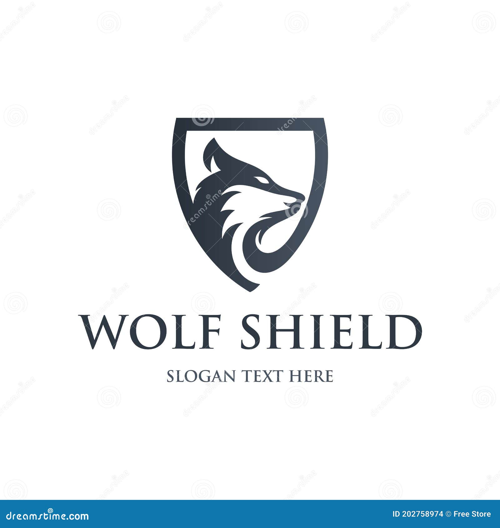 Wolf Shield Logo. Wolf Security Shield Logo Design Concept Template ...