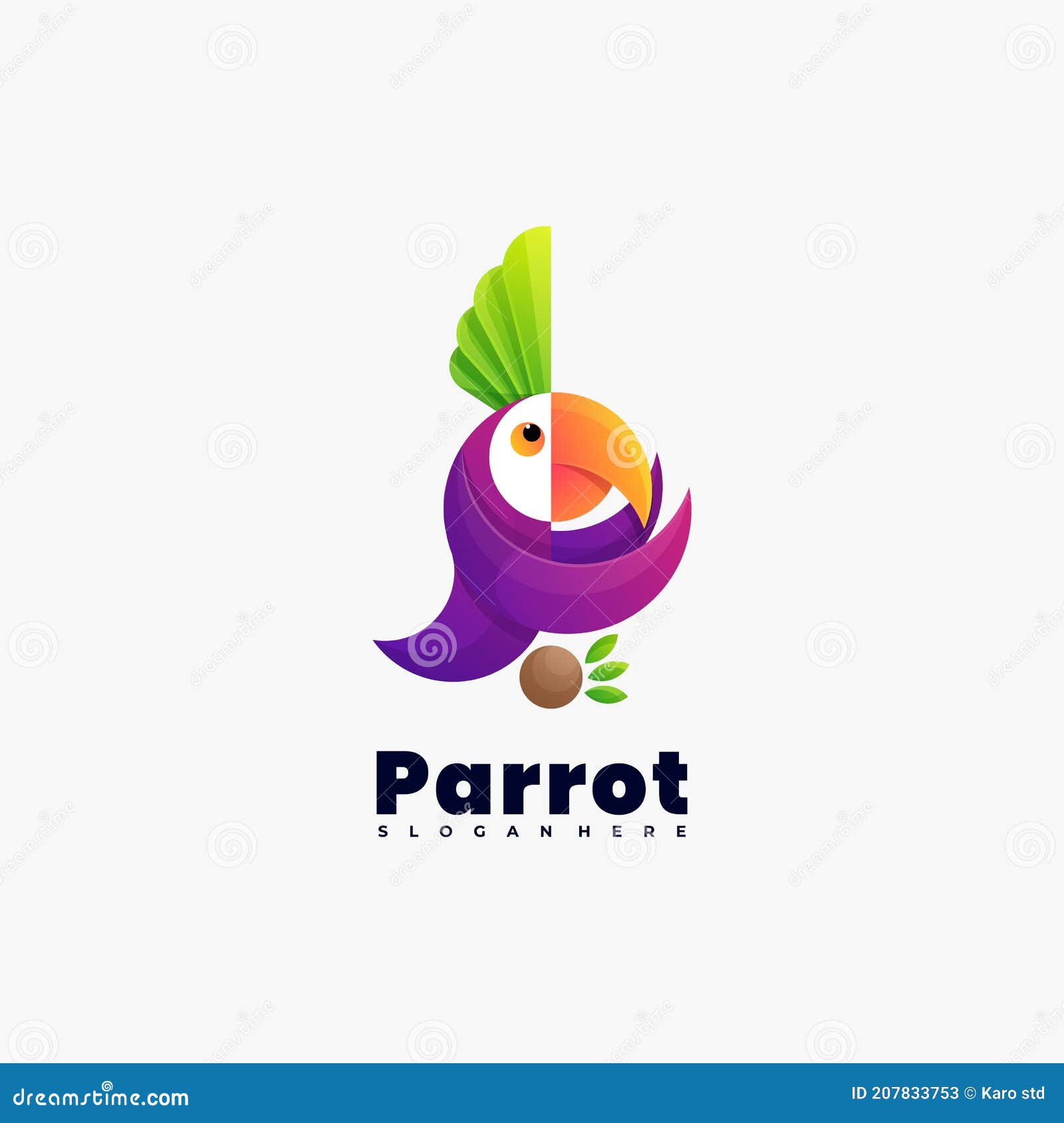 Parrot Logo with Colorful Concept Stock Vector - Illustration of ...