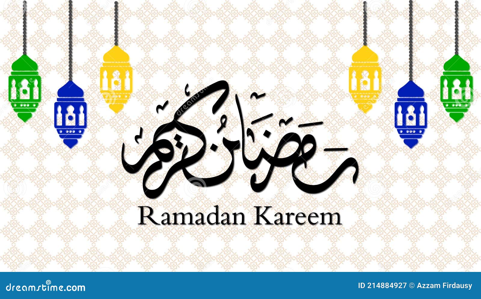 Ramadan Kareem Calligraphy in Arabic and ABC Alphabet with Hanging ...