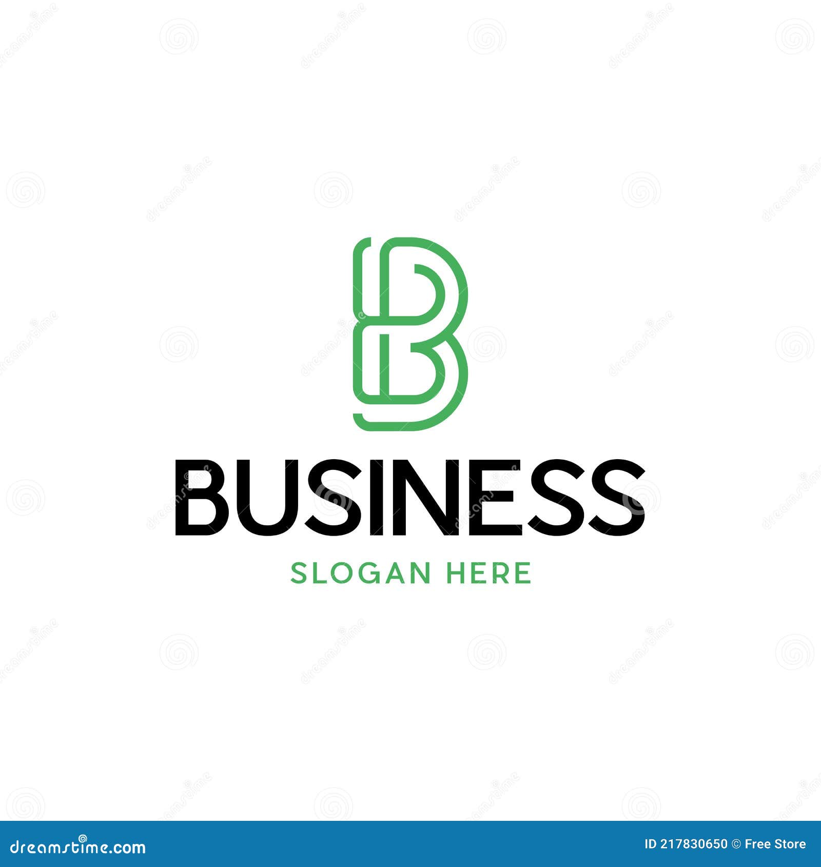 B Line Modern Typography Simplicity Business Logo Stock Vector ...