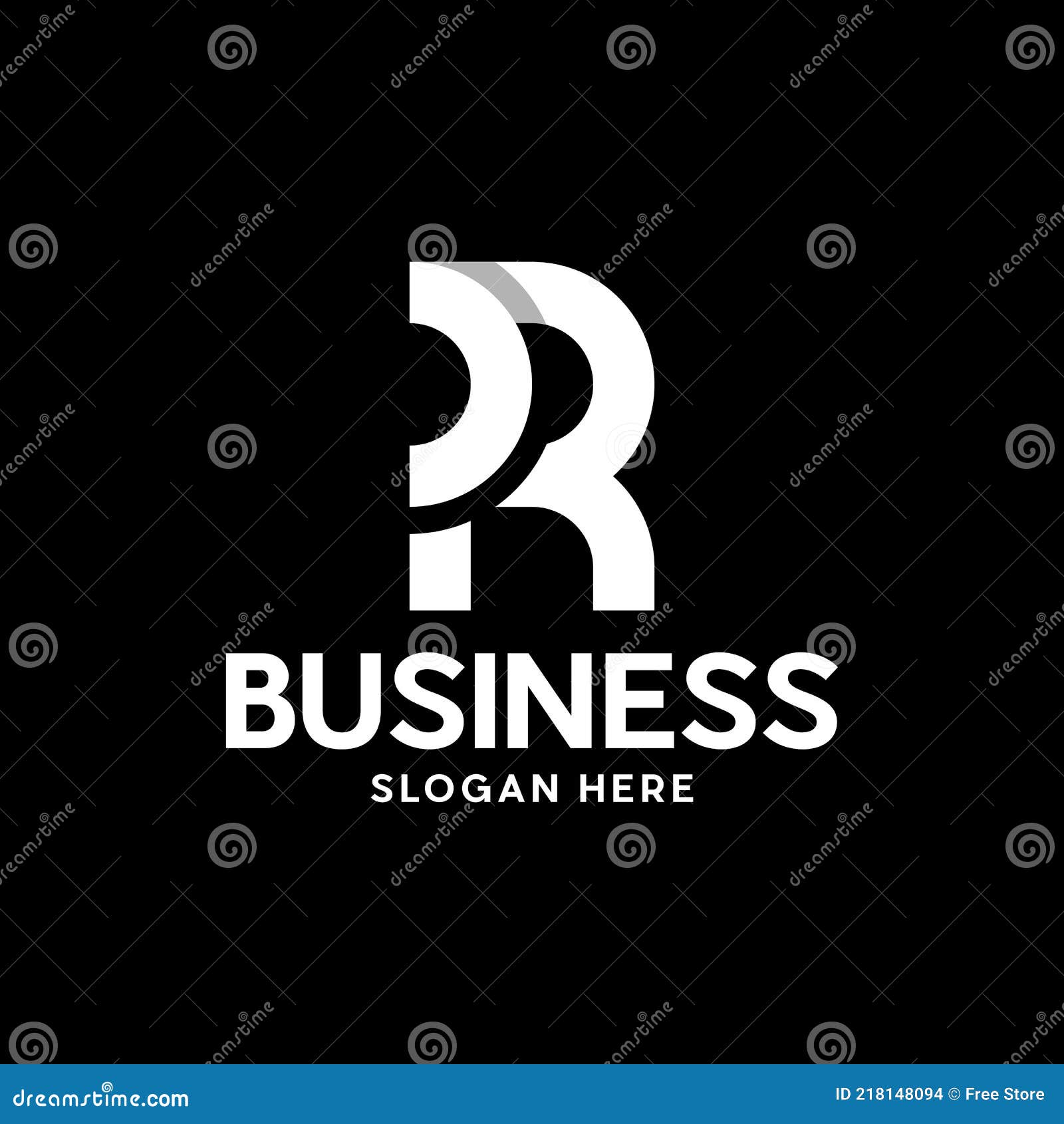 Letter R Bold Monogram Modern Business Creative Logo Stock Vector ...