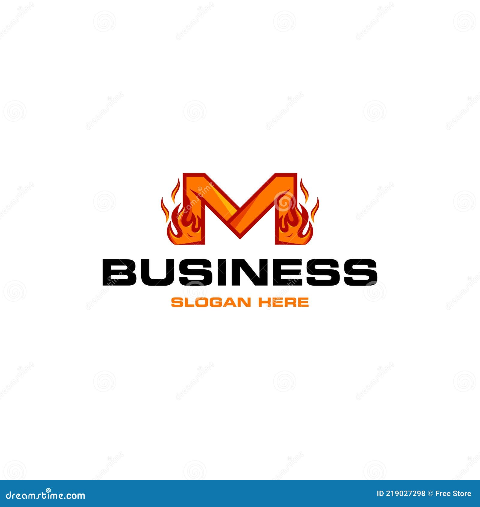 Letter M Burn Fire Modern Abstract Illustration Logo Stock Vector ...