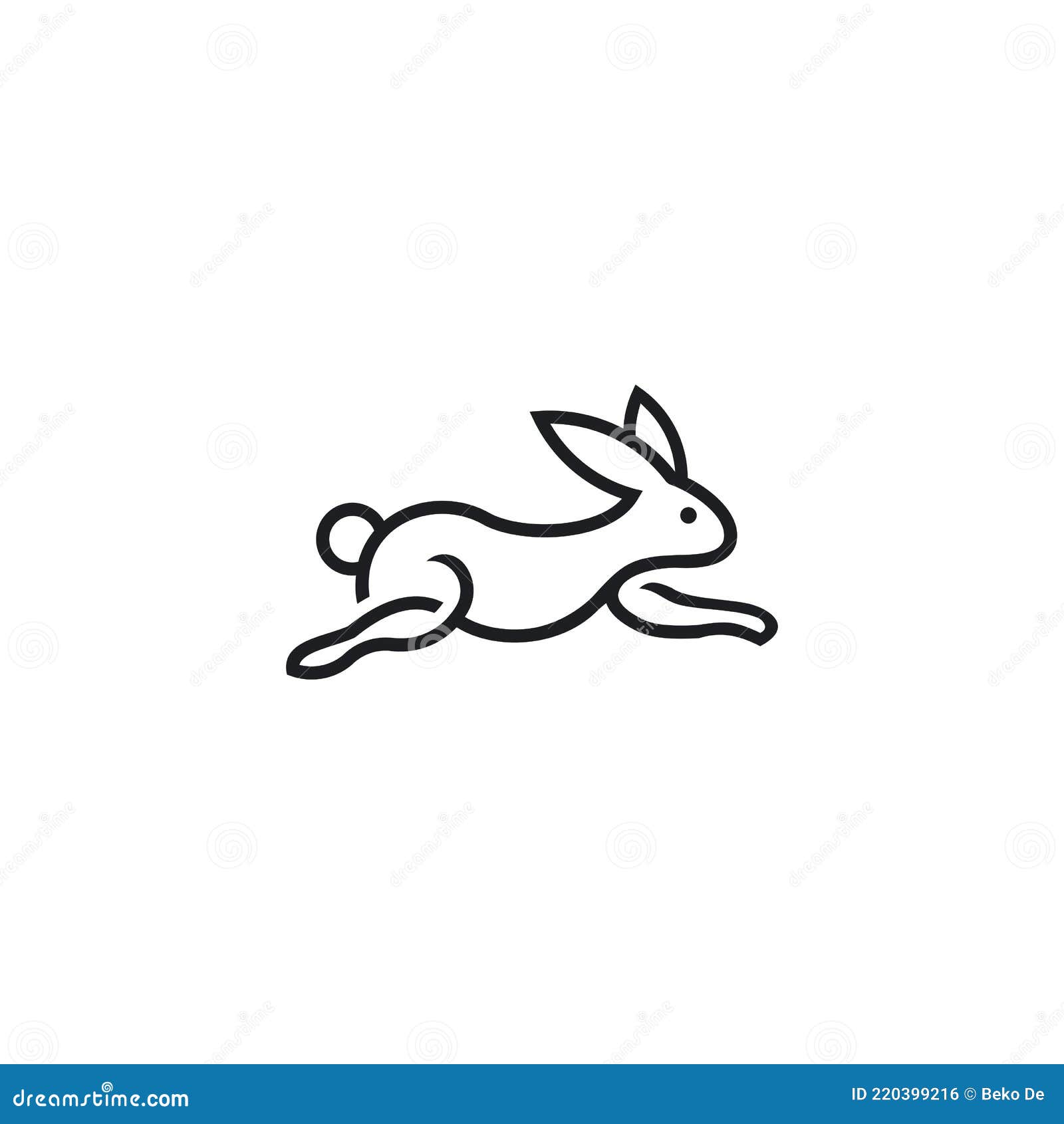 Running Rabbit Line Logo Vector Illustration Stock Vector ...