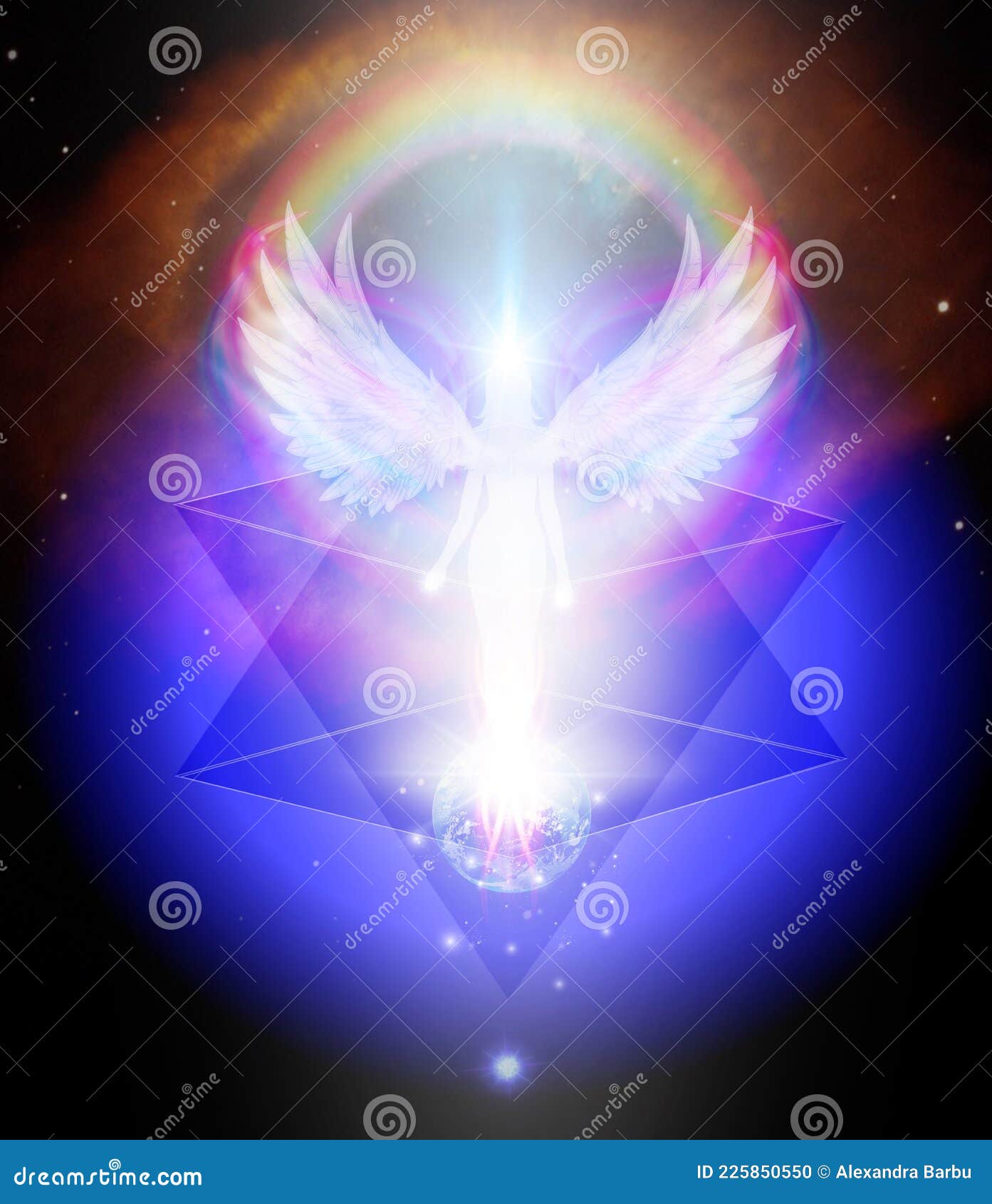 Angel of Light and Love Doing a Miracle, Rainbow Power Energy, Merkaba ...