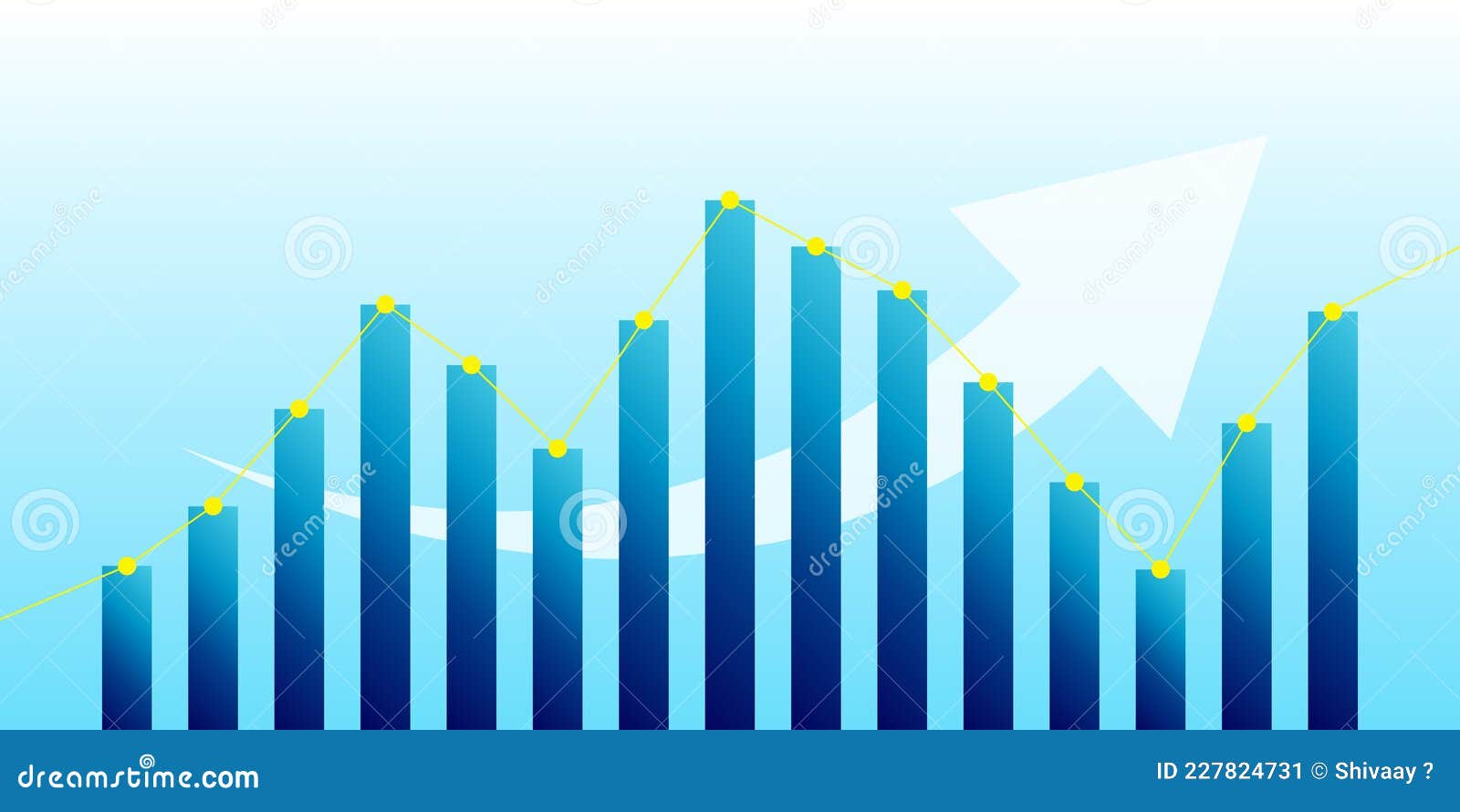 Financial Investment Economic Chart of Growth or Fall Stock Vector ...