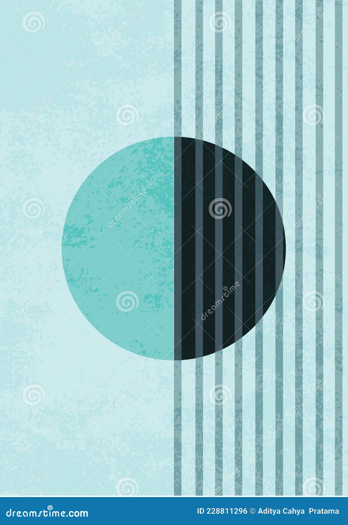Abstract Sun Minimalistic the Wall Art Stock Illustration ...