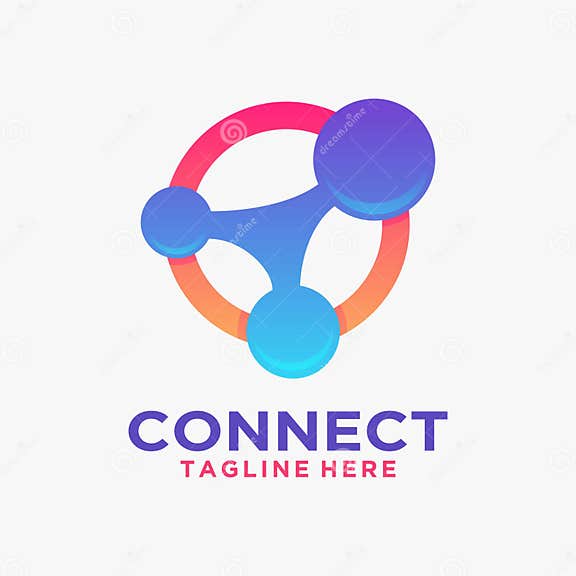 Tech connect logo design stock vector. Illustration of awesome - 236928364