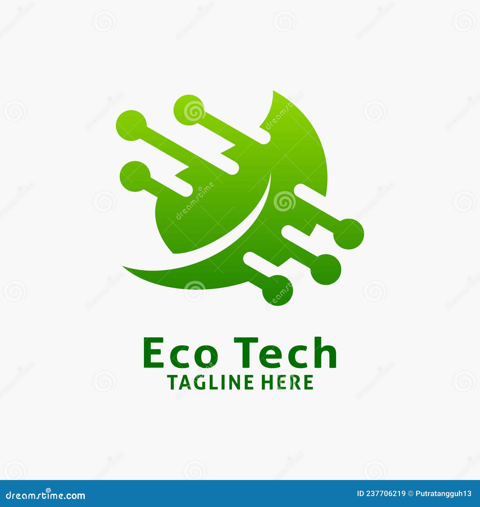 Eco tech logo design stock vector. Illustration of creative - 237706219