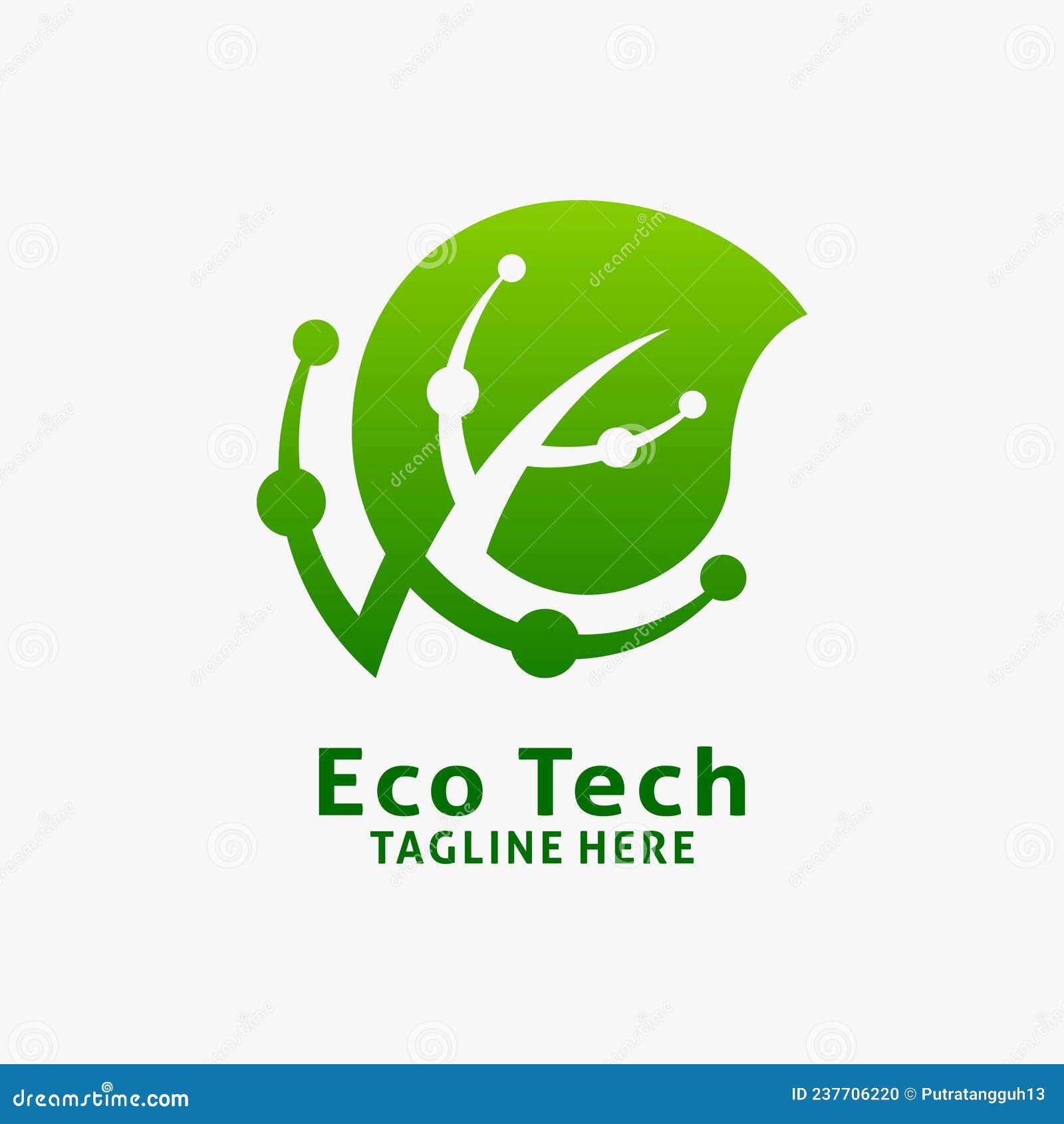 Eco tech logo design stock vector. Illustration of connection - 237706220