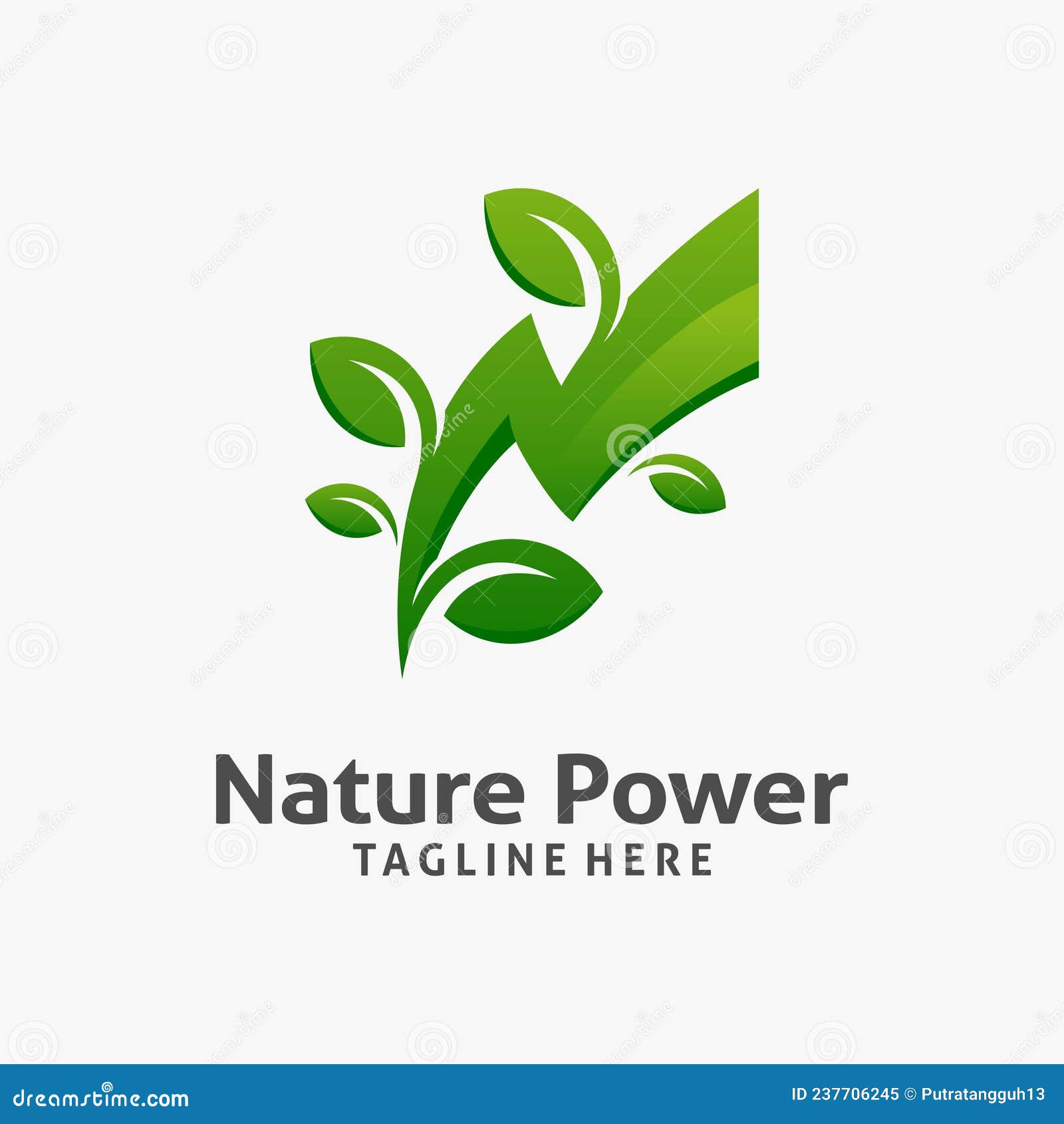 Nature power logo design stock vector. Illustration of identity - 237706245