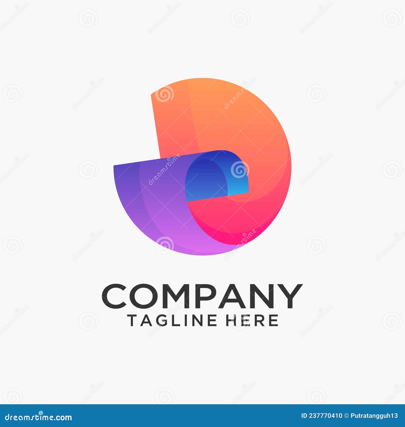 Abstract round logo design stock vector. Illustration of design - 237770410