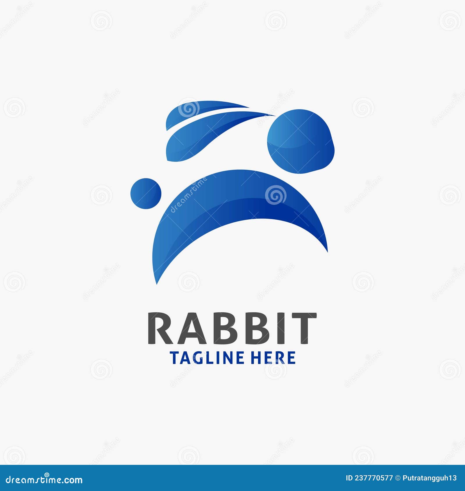 Rabbit jump logo design stock vector. Illustration of furry - 237770577