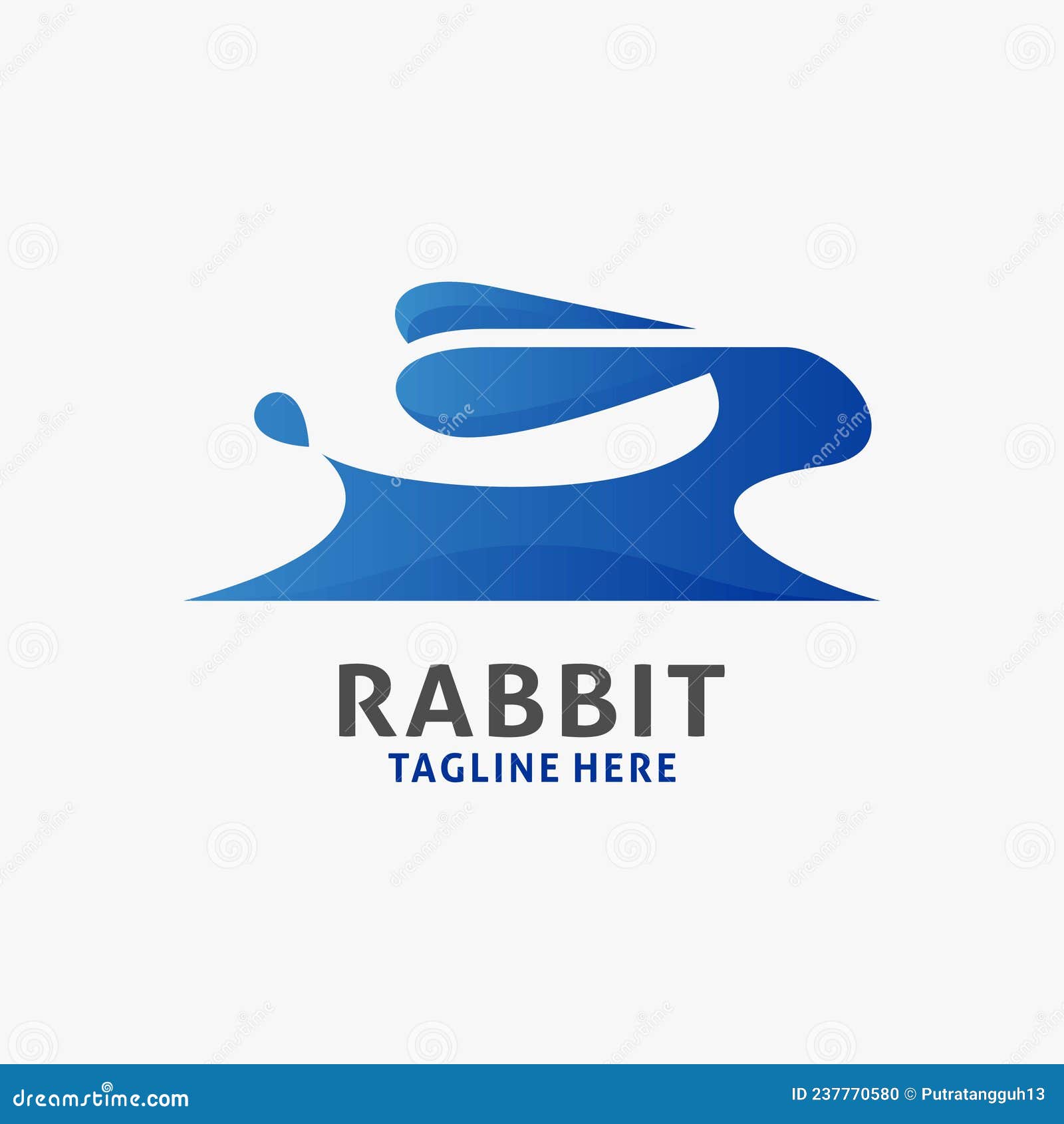 Rabbit run logo design stock vector. Illustration of bunny - 237770580