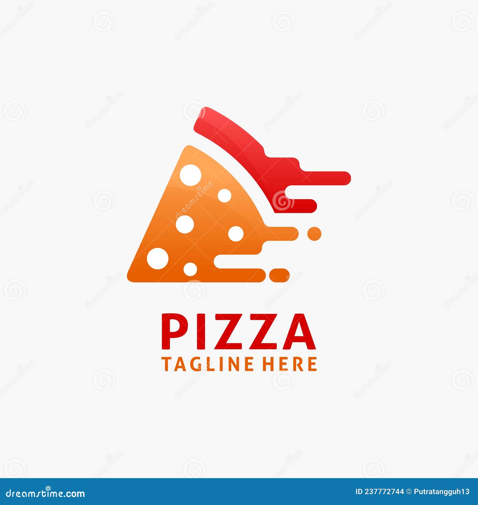 Fast pizza logo design stock vector. Illustration of identity - 237772744