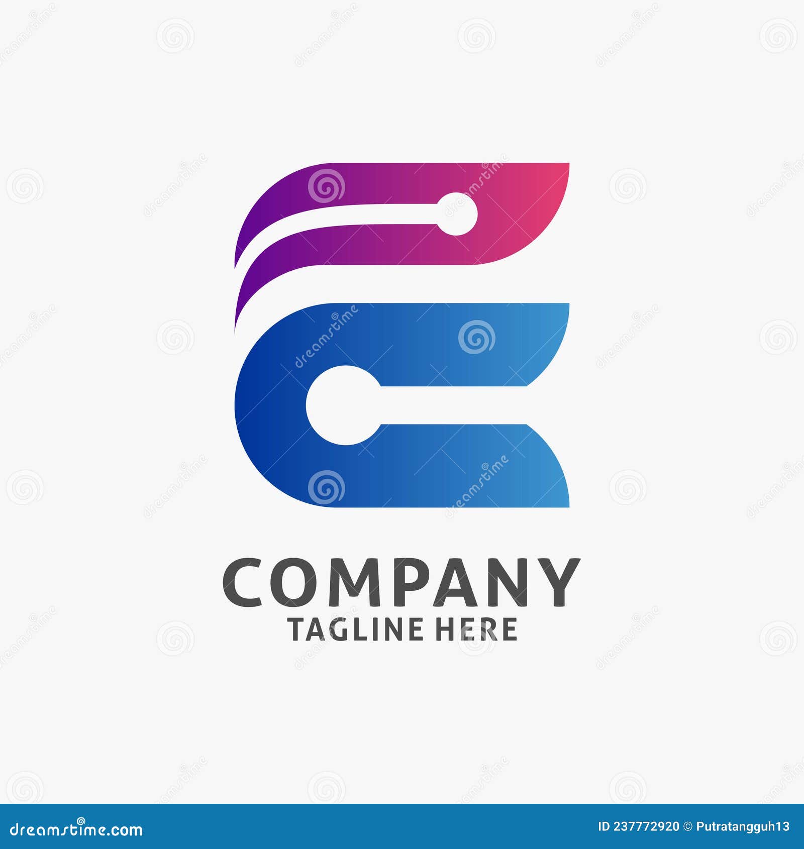 Letter E tech logo design stock vector. Illustration of digital - 237772920