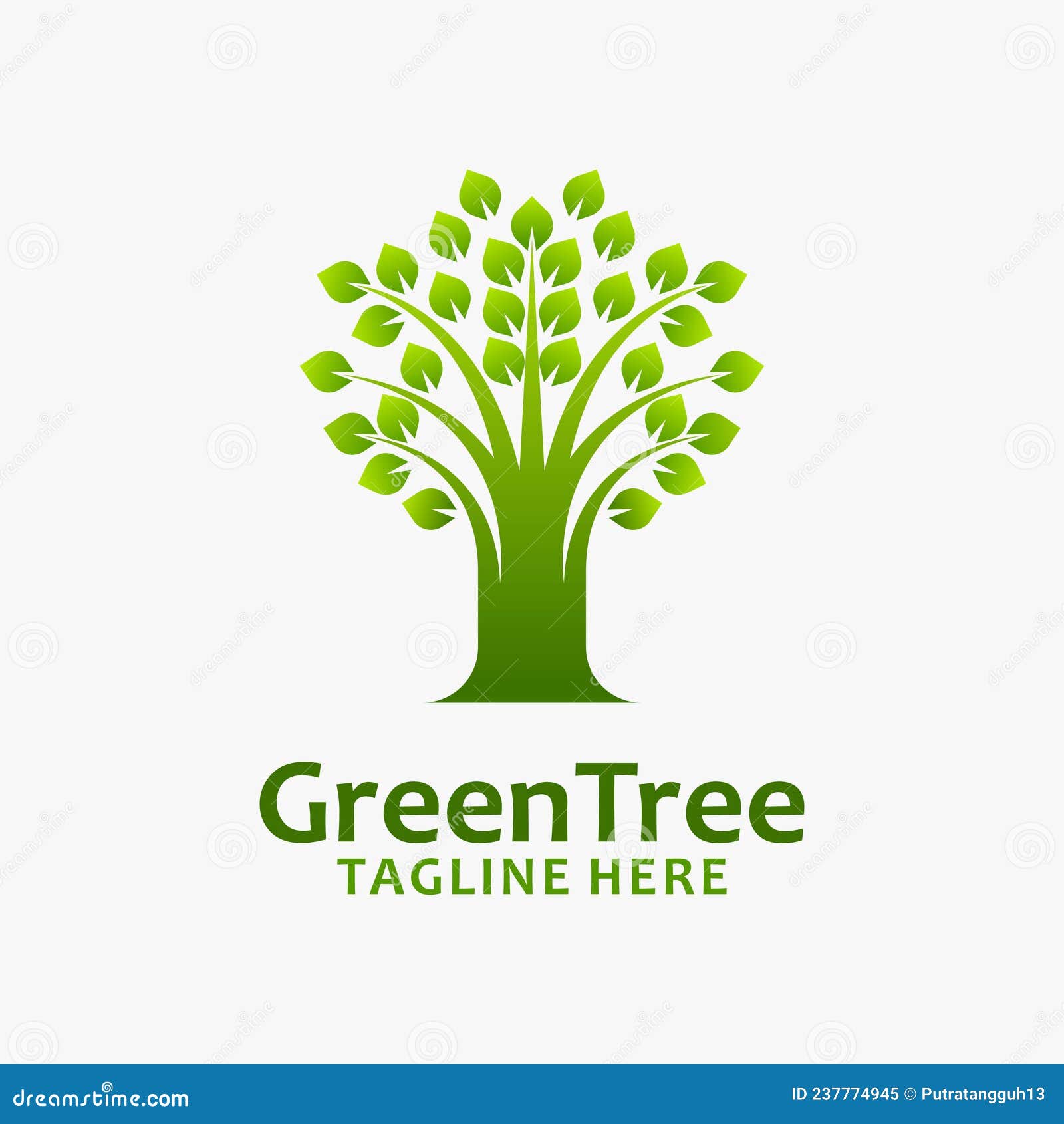 Green tree logo design stock vector. Illustration of environment ...