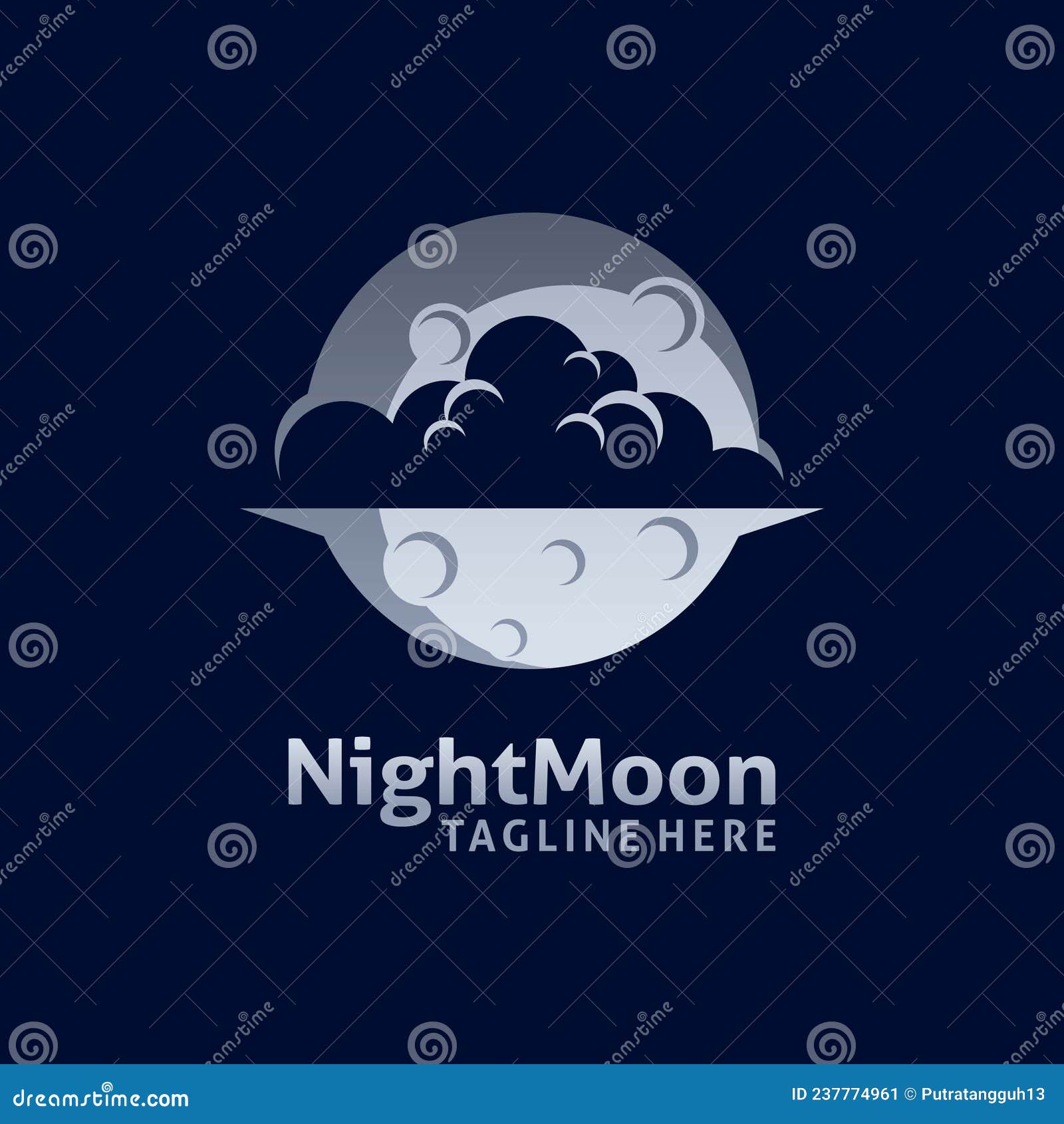 Night moon logo design stock vector. Illustration of design - 237774961