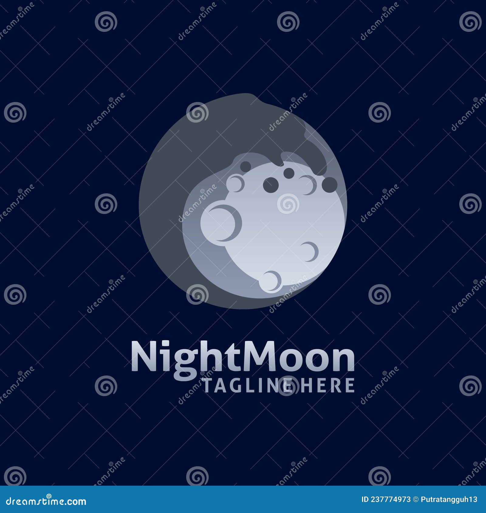 Night moon logo design stock vector. Illustration of landscape - 237774973