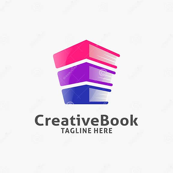 Book stack logo design stock vector. Illustration of knowledge - 237775415