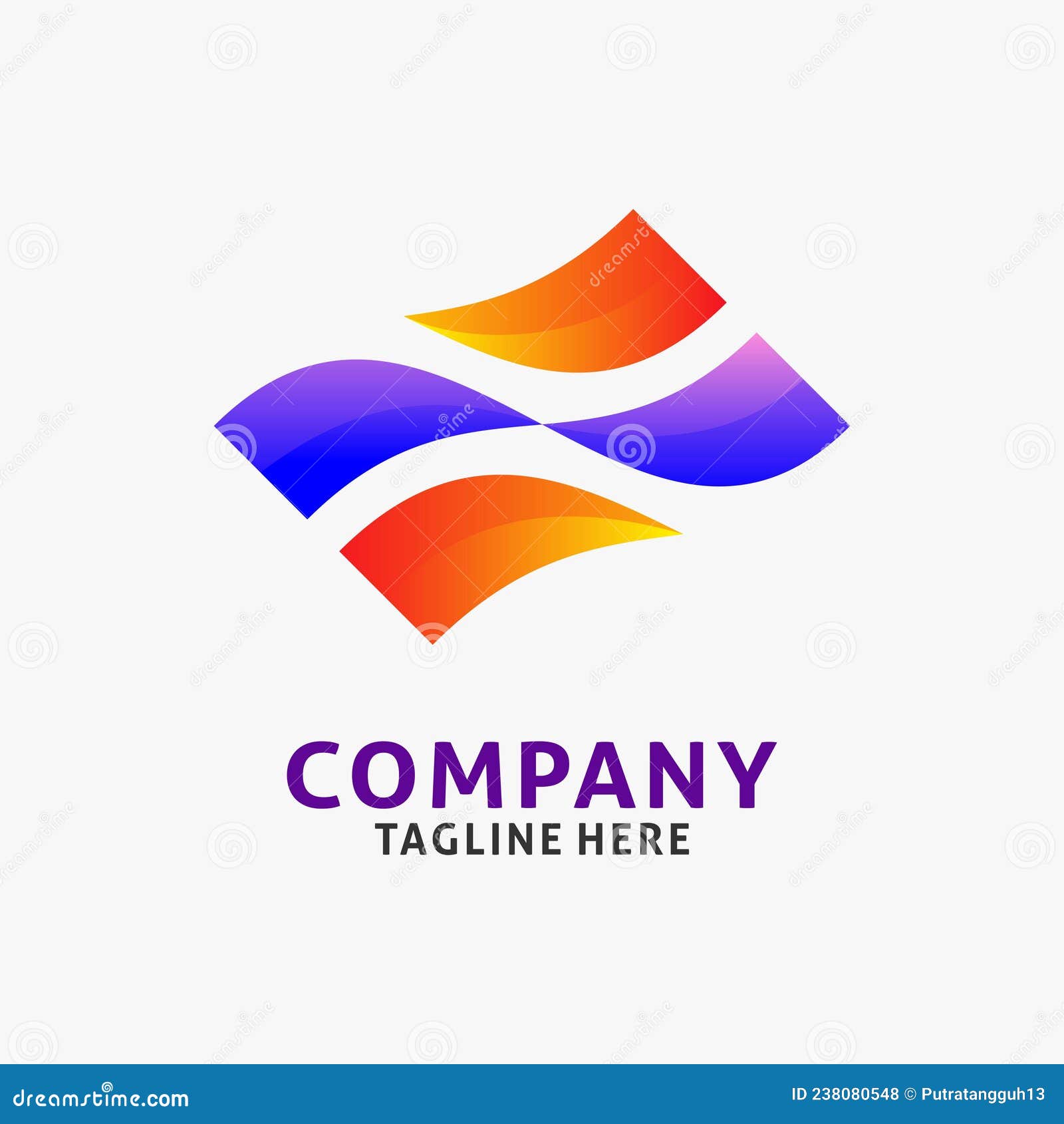 Abstract flow logo design stock vector. Illustration of clean - 238080548