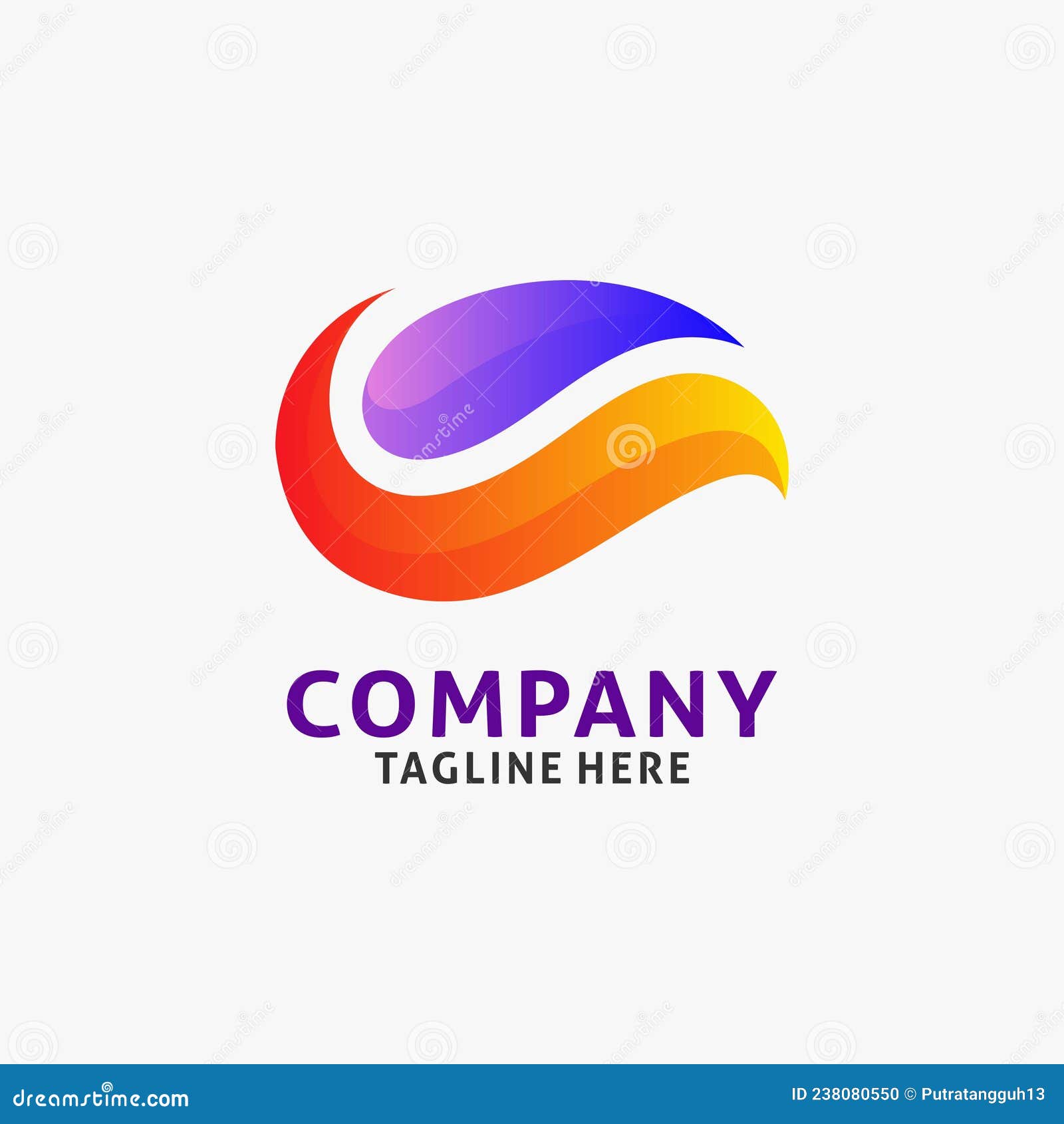 Abstract flow logo design stock vector. Illustration of creative ...