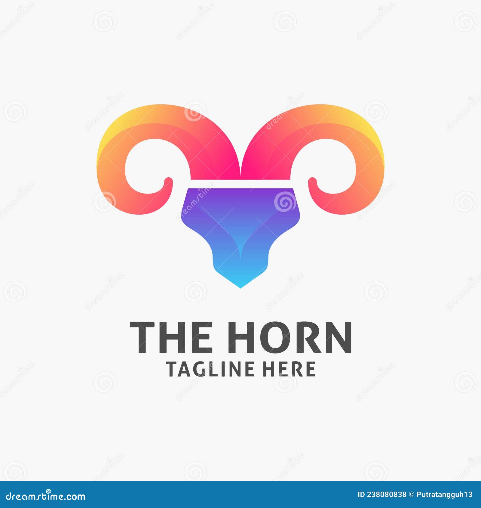 Head horn logo design stock vector. Illustration of awesome - 238080838